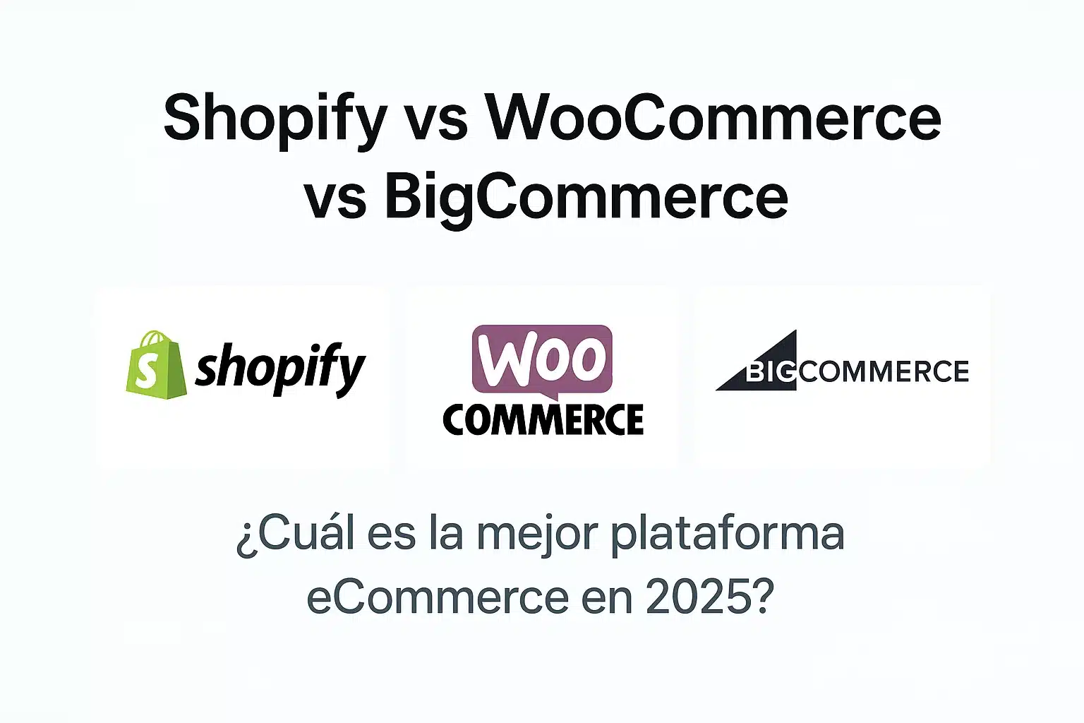 Shopify vs WooCommerce vs BigCommerce: Comparativa 2025
